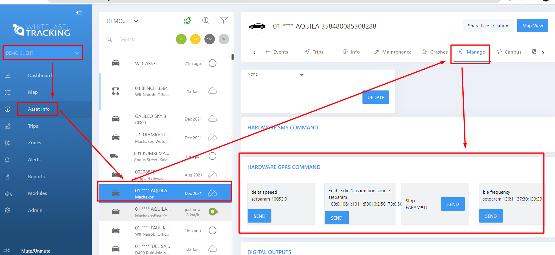 Send SMS/GPRS Commands Send SMS/GPRS Commands